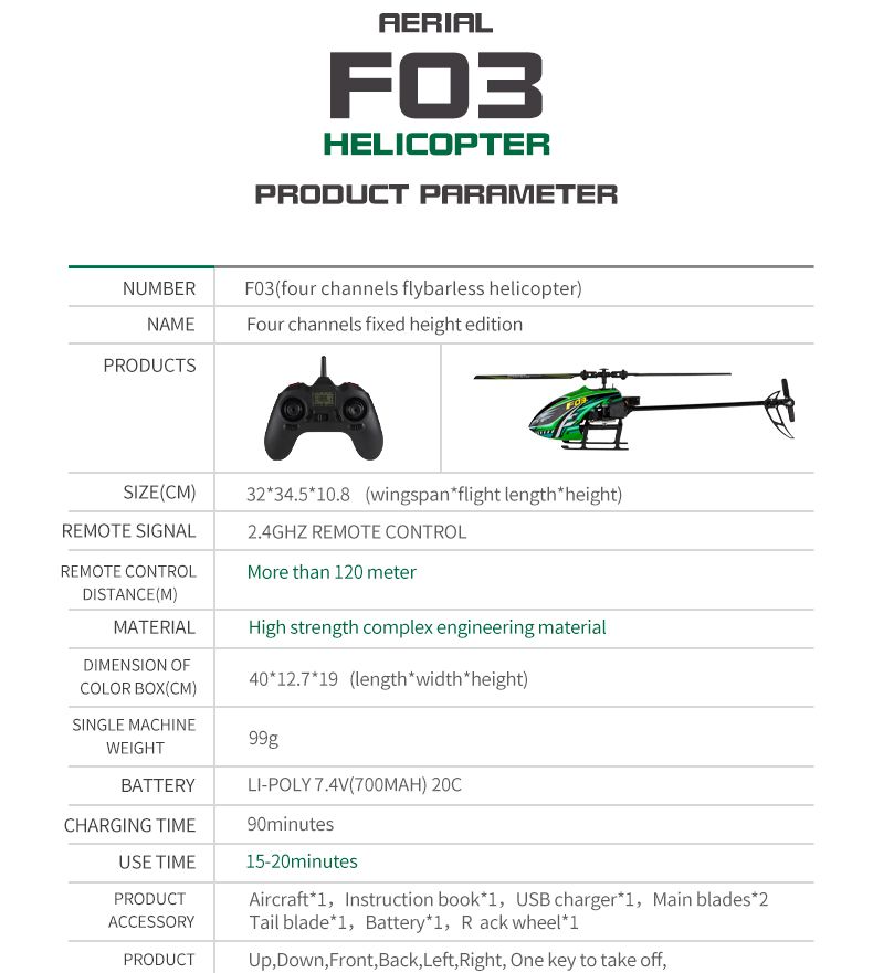 F03 160 Size Gyro Stabilized Helicopter - RTF :: Helicopters ...