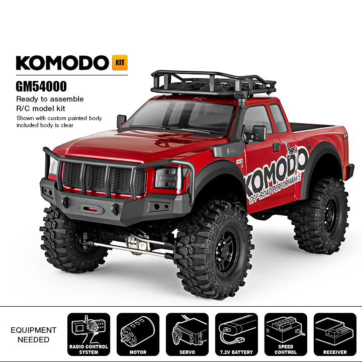 KOMODO Off-Road Adventure Vehicle Kit, 1/10 Scale, w/ a GS01 Chassis ...